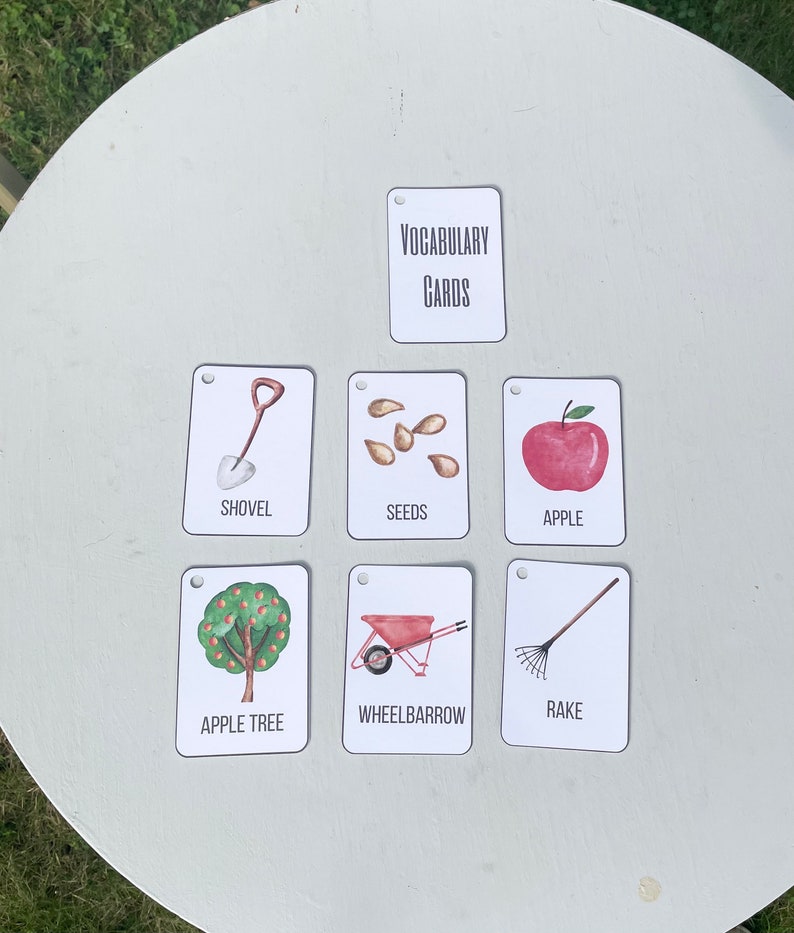 Instant Download Language Flashcards Fall, Apple Picking Theme, 'wh ...