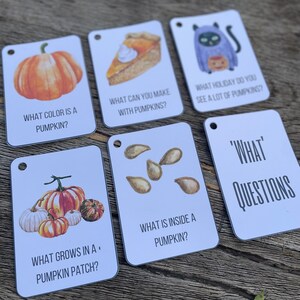 Instant Download Language Flashcards, Fall Pumpkin Picking, 'wh ...