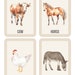 Farm Animal Matching Game, Instant Download, Farm, Baby Animals, Word ...