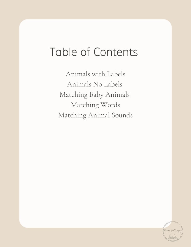Farm Animal Matching Game, Instant Download, Farm, Baby Animals, Word ...