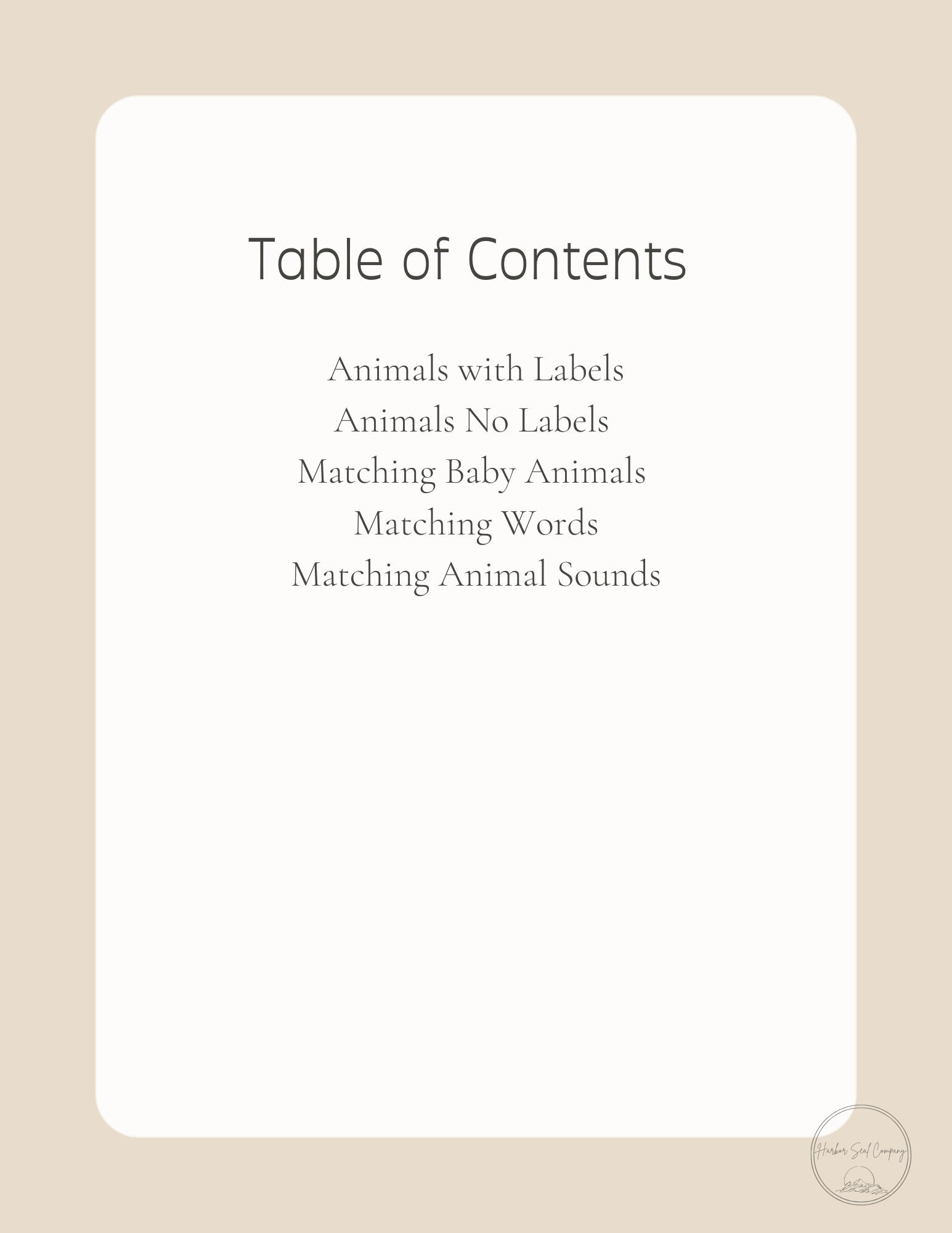 Farm Animal Matching Game, Instant Download, Farm, Baby Animals, Word ...