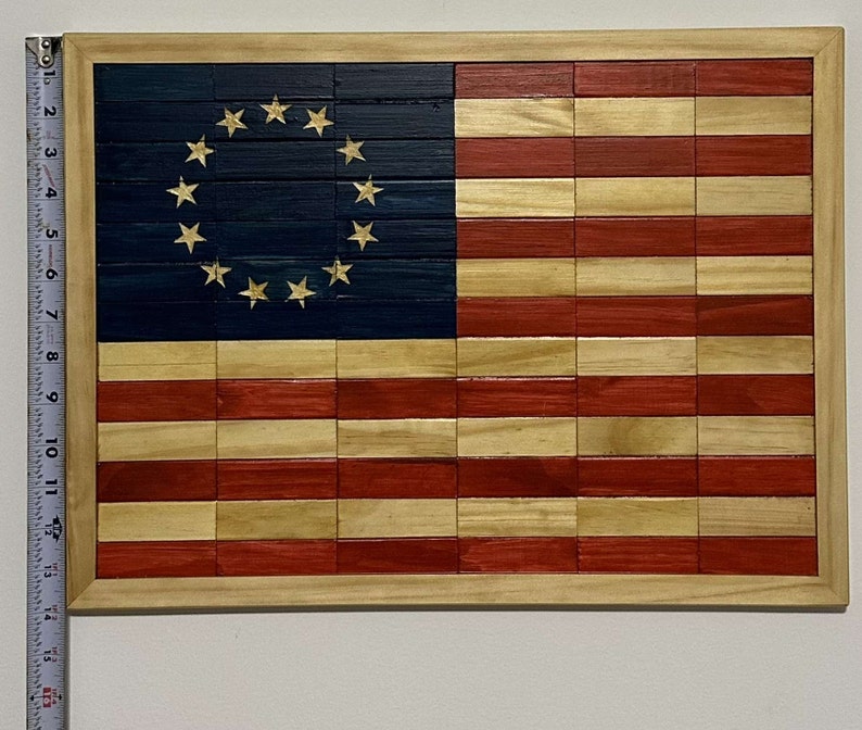 Wooden American Flag, Jenga Block American Flag, Wood Flag, Wooden Flag ...