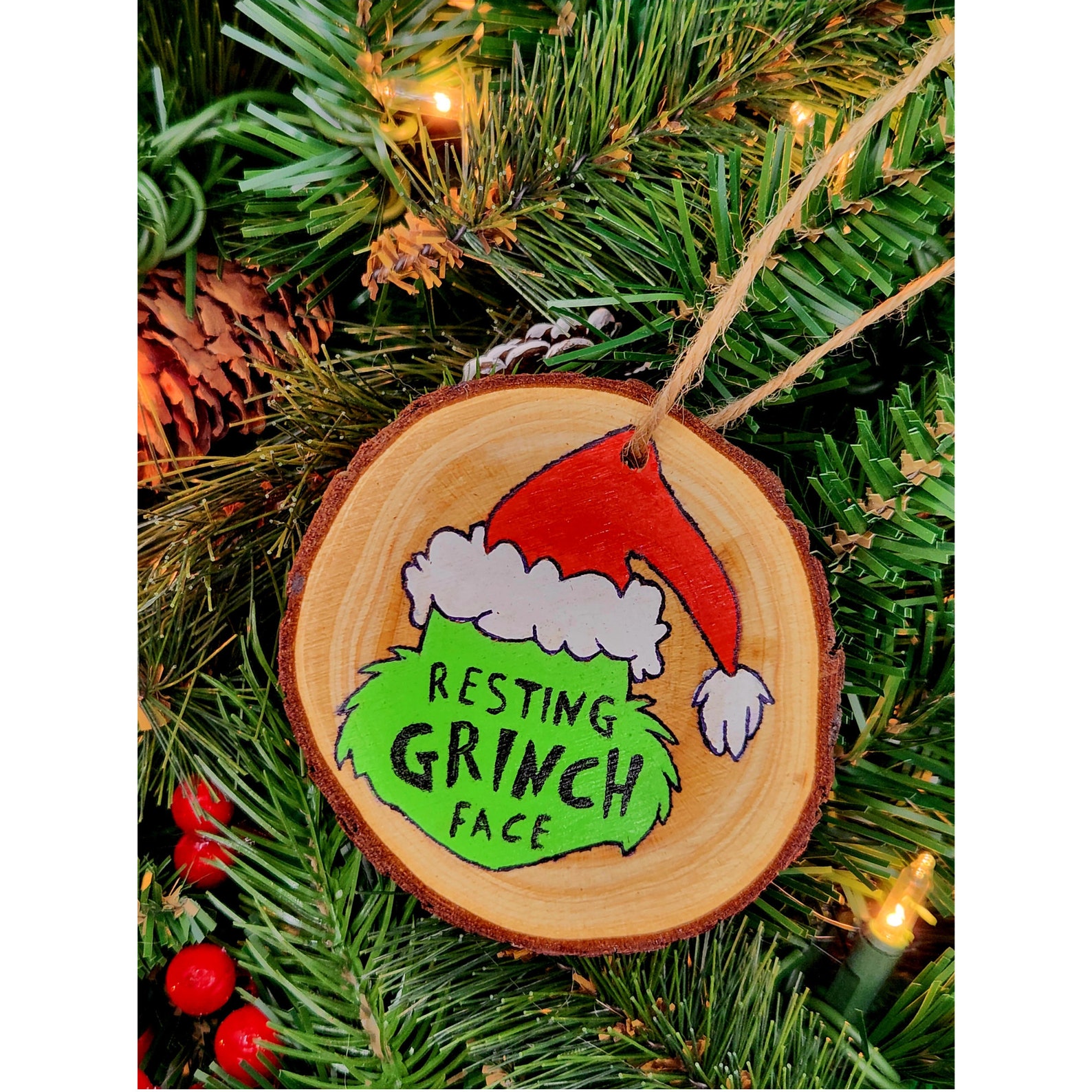 Christmas Cartoon Ornaments: the Grinch, Resting Grinch Face, Max the ...
