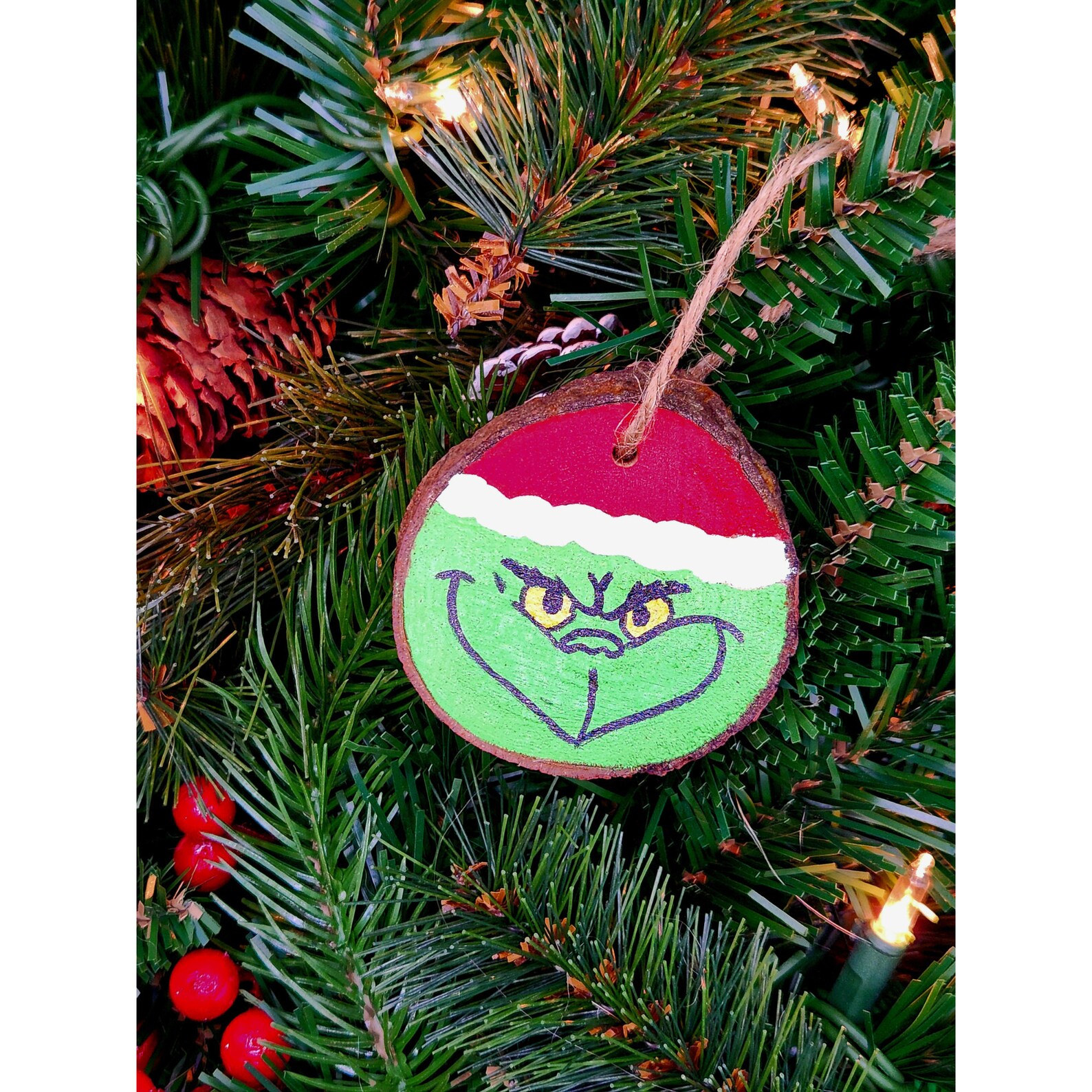 Christmas Cartoon Ornaments: the Grinch, Resting Grinch Face, Max the ...