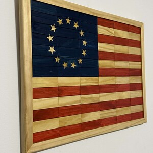 Wooden American Flag, Jenga Block American Flag, Wood Flag, Wooden Flag ...