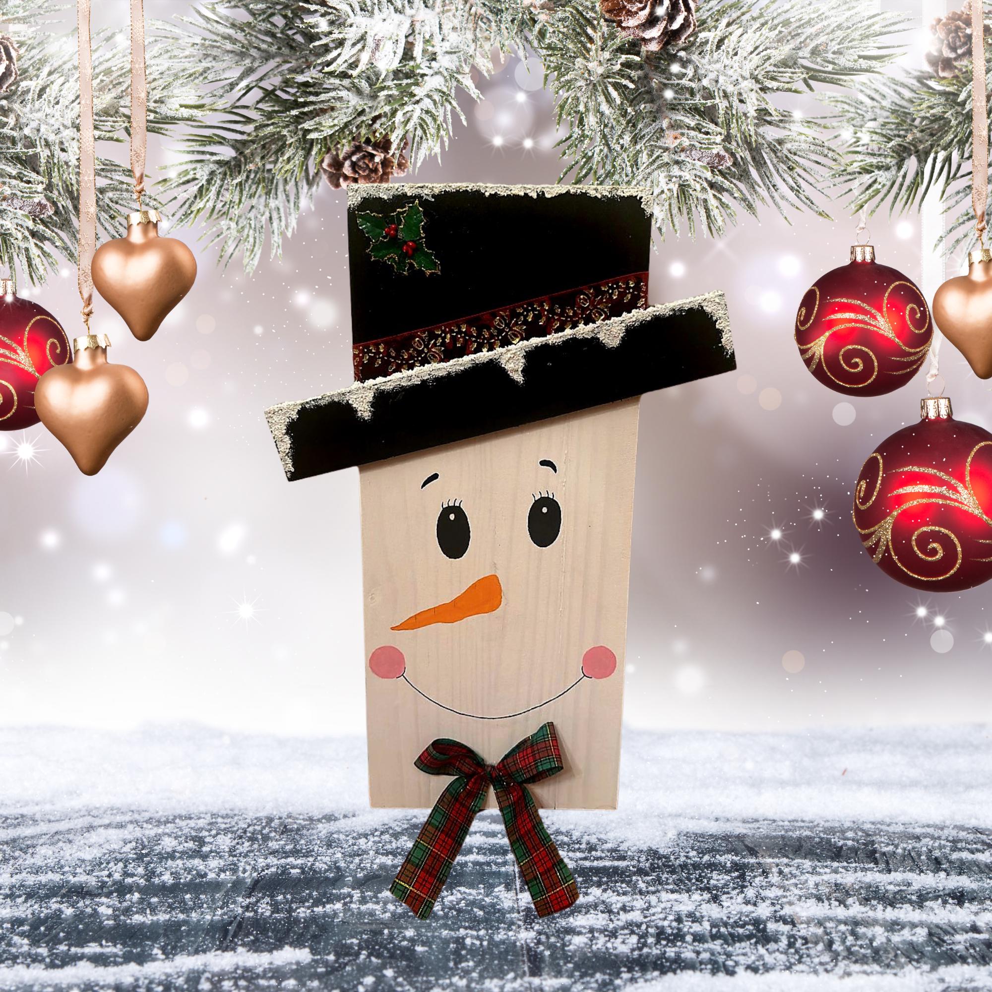 Reversible Snowman & Scarecrow Wooden Decoration – Fall and Winter ...