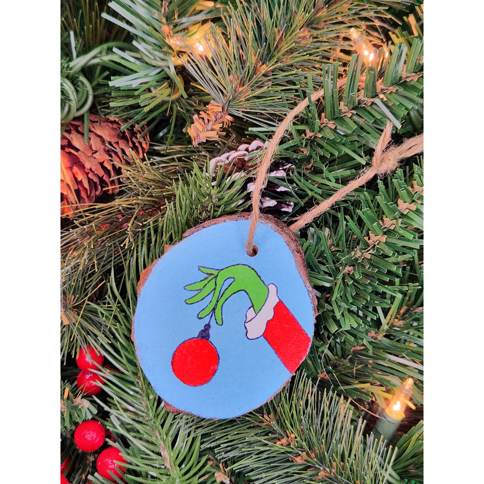 Christmas Cartoon Ornaments: the Grinch, Resting Grinch Face, Max the ...