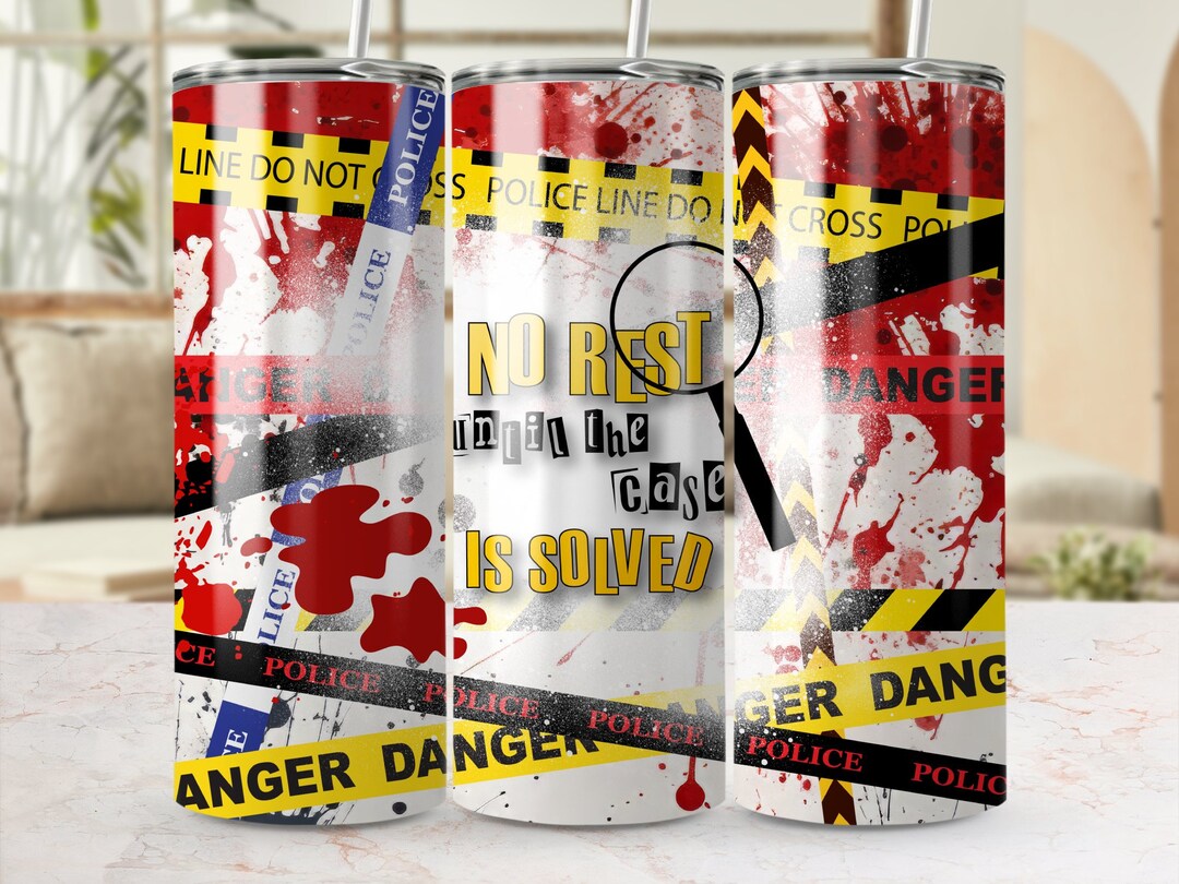 Crime Scene Investigation 20oz Skinny Tumbler Design, Detective Themed ...