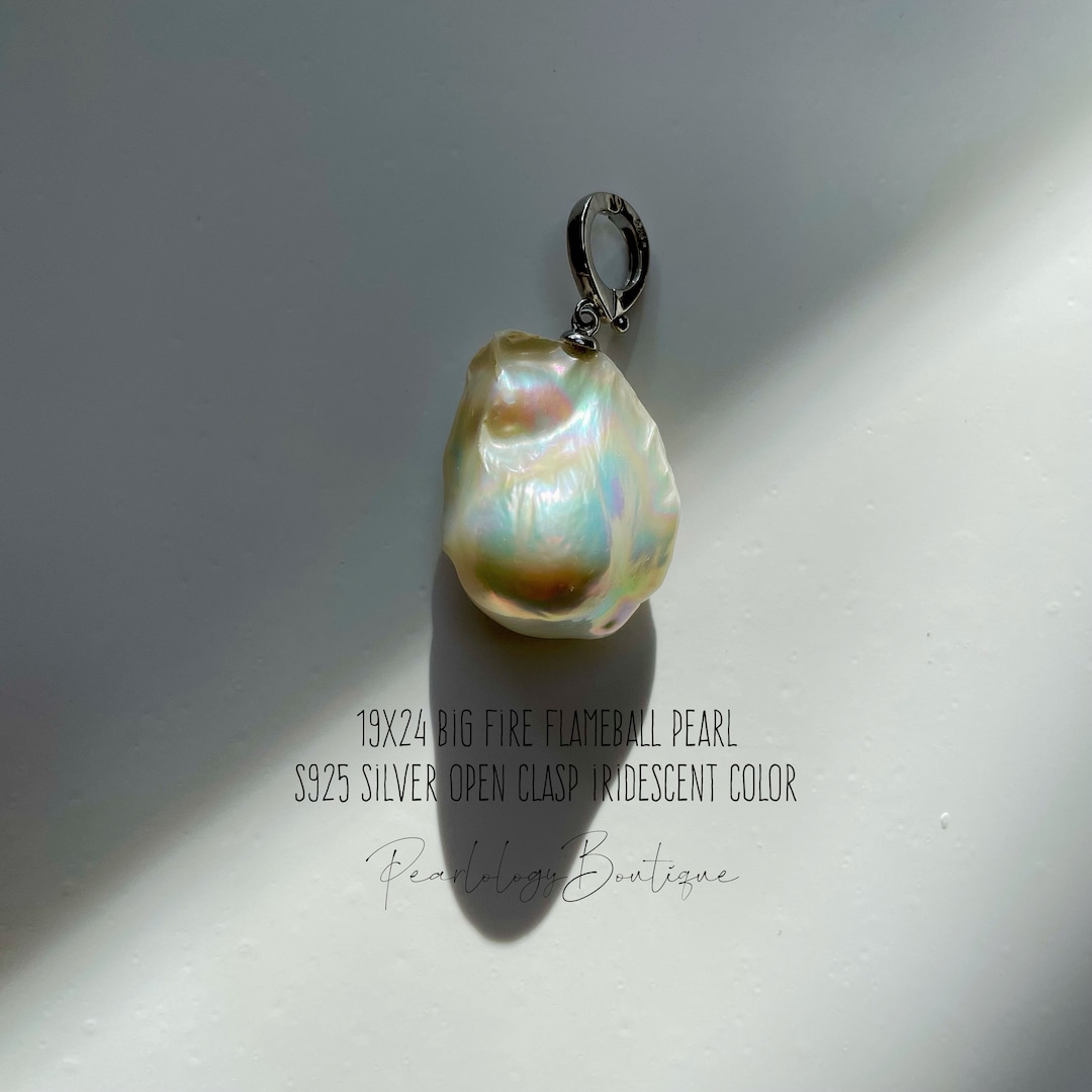 19x24 High Luster Fire Flameball Fresh Water Pearl Necklace -handmade ...