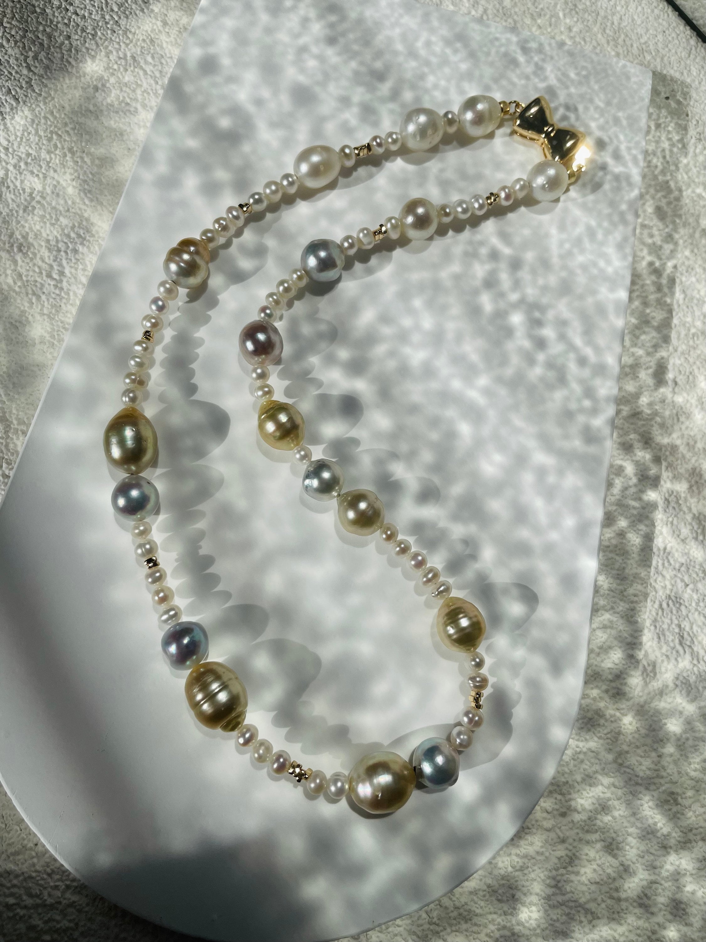 Morandi Color Sugar Candy Full Strand Tahitian Fresh Water Pearlsilver ...