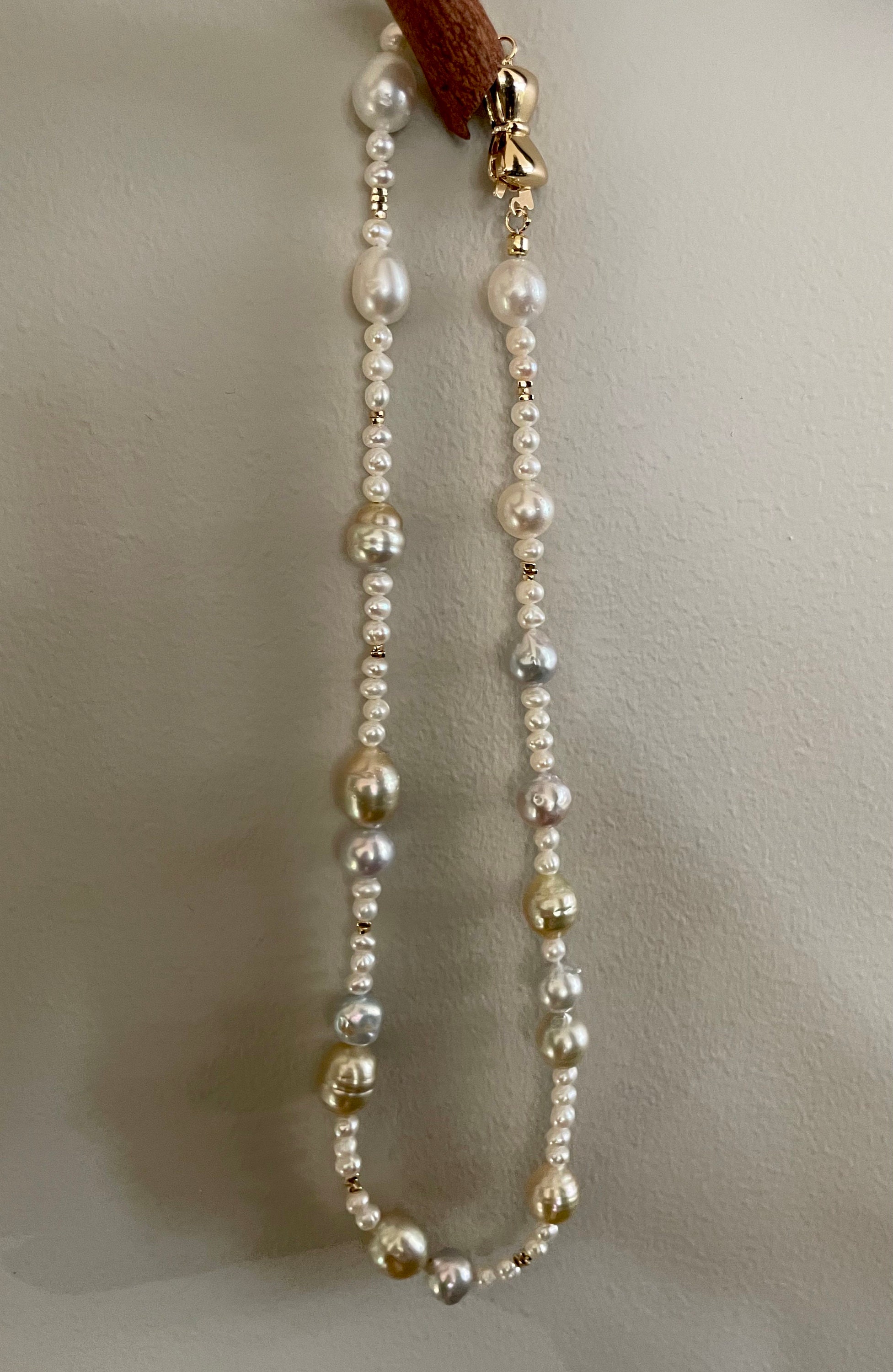 Morandi Color Sugar Candy Full Strand Tahitian Fresh Water Pearlsilver ...