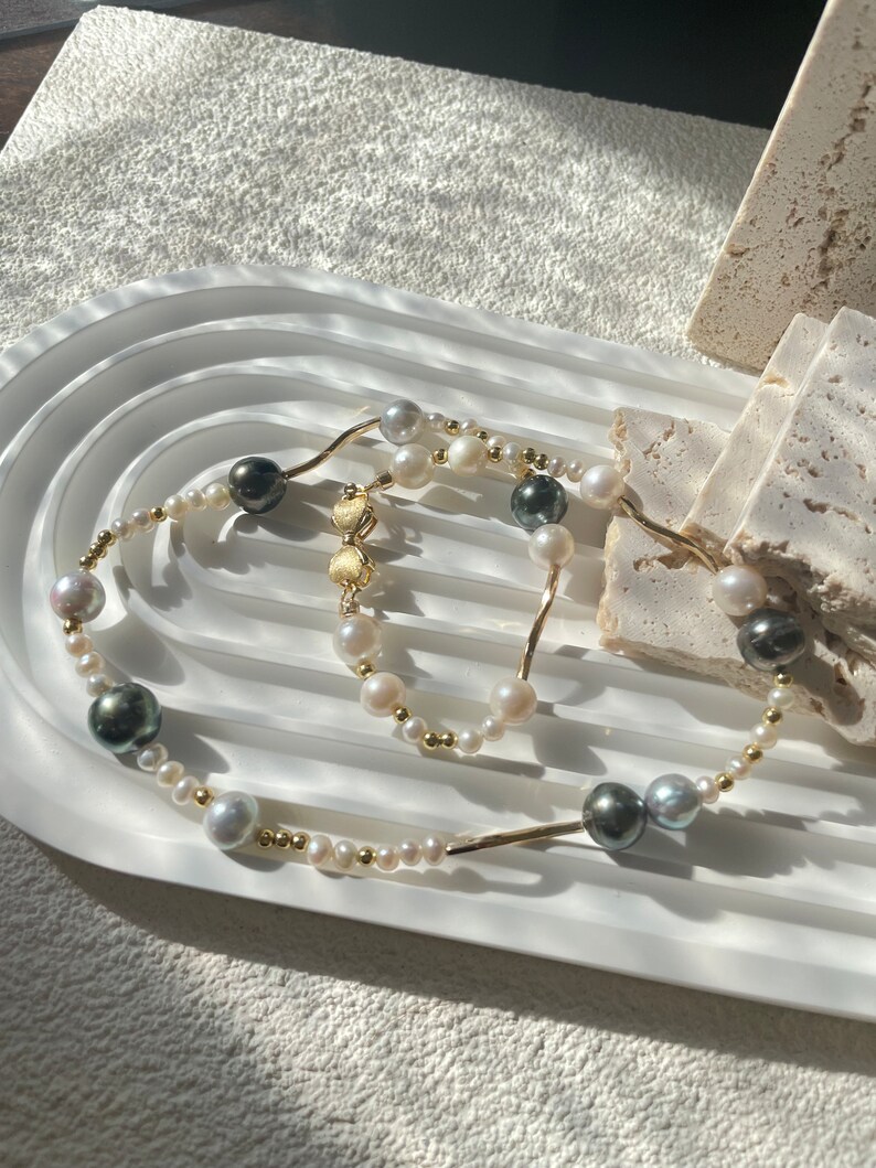 Tahitian｜south Sea Pearl Akoya|saltwater Pearl|baroque Pearl|18k Gold ...