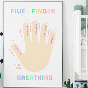 Five Finger Breathing Poster | Mindfulness for Kids | Emotional ...