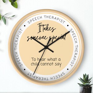 Speech Therapy Wall Clock - Etsy