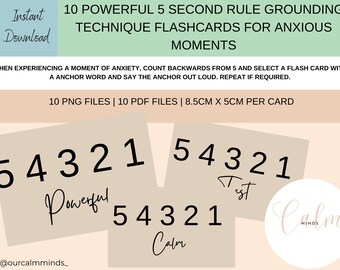 Anxiety Coping Skills Cards, Grounding Cards, Anxiety Cards, DBT ...