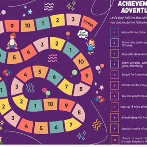 ADHD Focus Board Game for Kids | Printable Calm Activity | Mindfulness ...