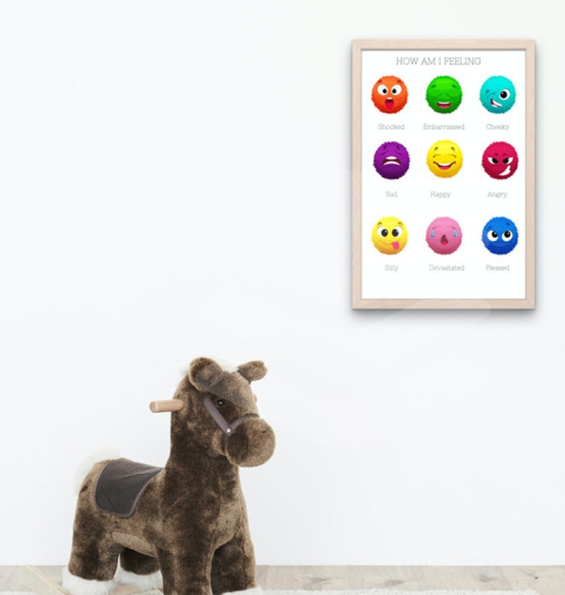 Rainbow Feelings Poster, Kids Social Emotional Learning SEL Development ...
