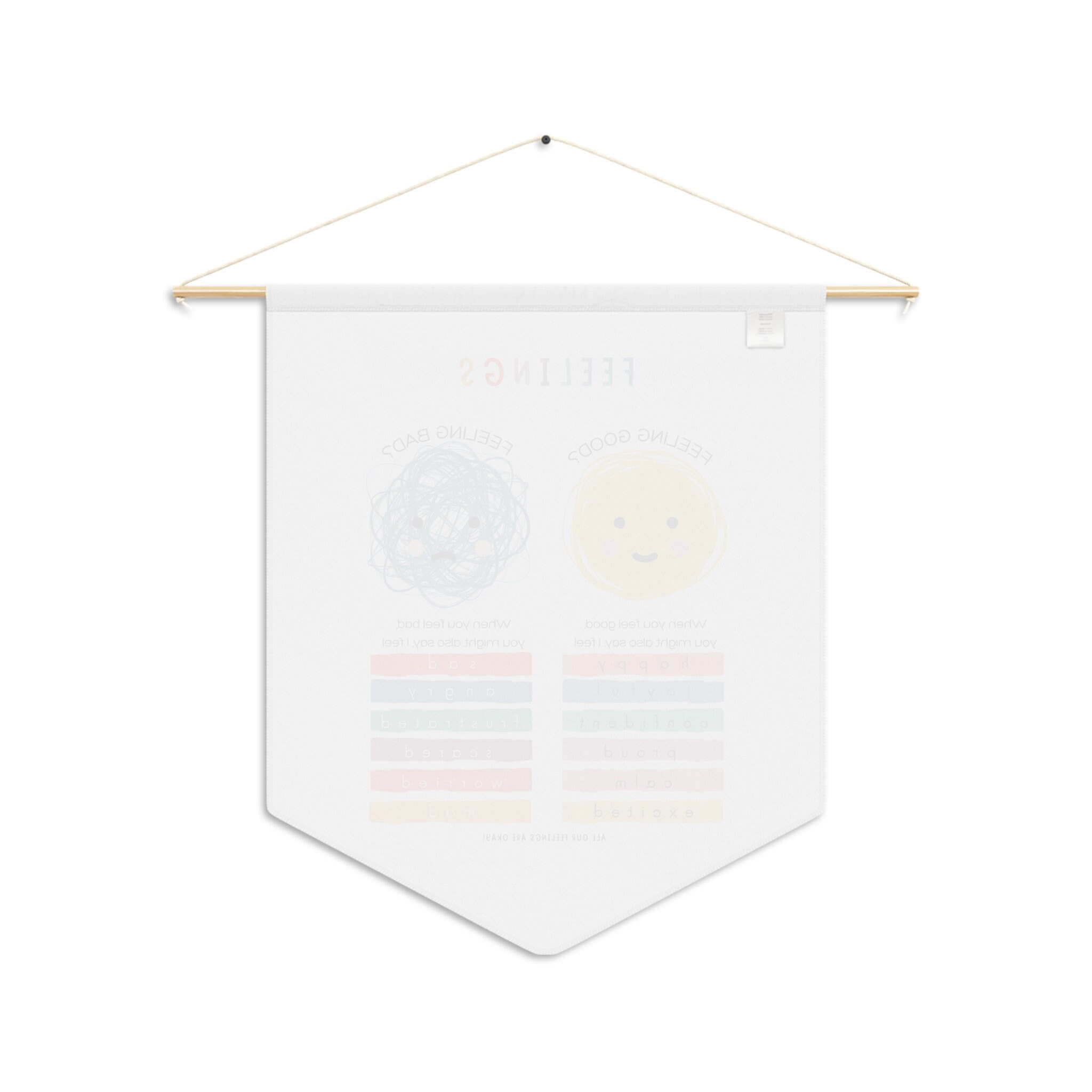 Rainbow Feelings Chart, Emotions Print, SCHOOL Wall Art, Montessori ...