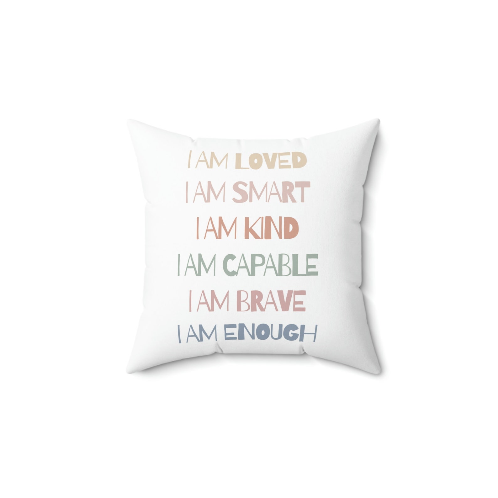 Positive Affirmation Pillow, Home Office Decor, Mental Health Throw ...