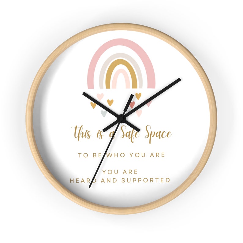 Safe Space Wall Clock: Therapist Office Decor - Etsy