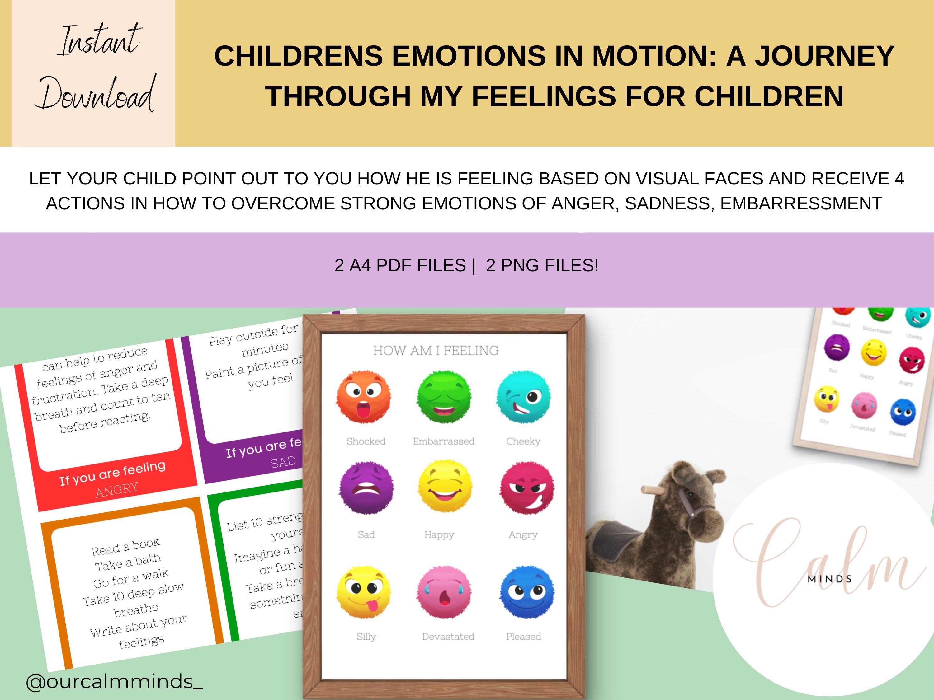 Rainbow Feelings Poster, Kids Social Emotional Learning SEL Development ...