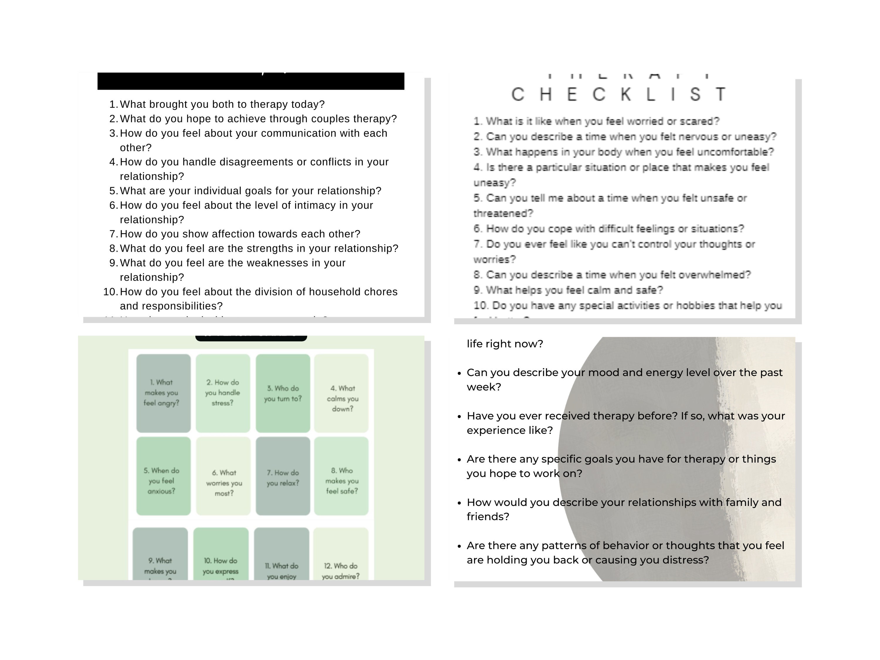 Therapy MEGA Bundle, Therapy Checklists for Children, Teenagers ...