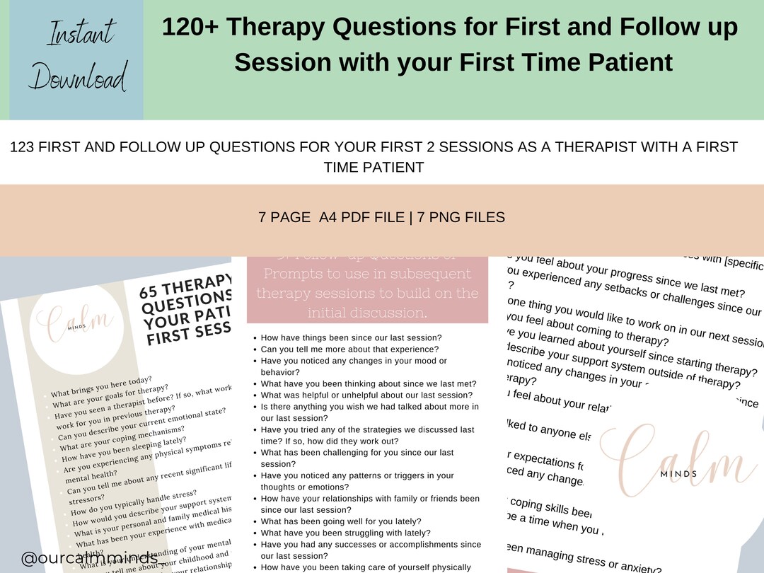 120+ Therapy Questions: Counseling Conversation Starters (digital ...