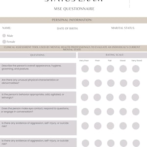 Mental Status Exam MEGA MSE Bundle, DBT Therapy Forms, Client Intake ...