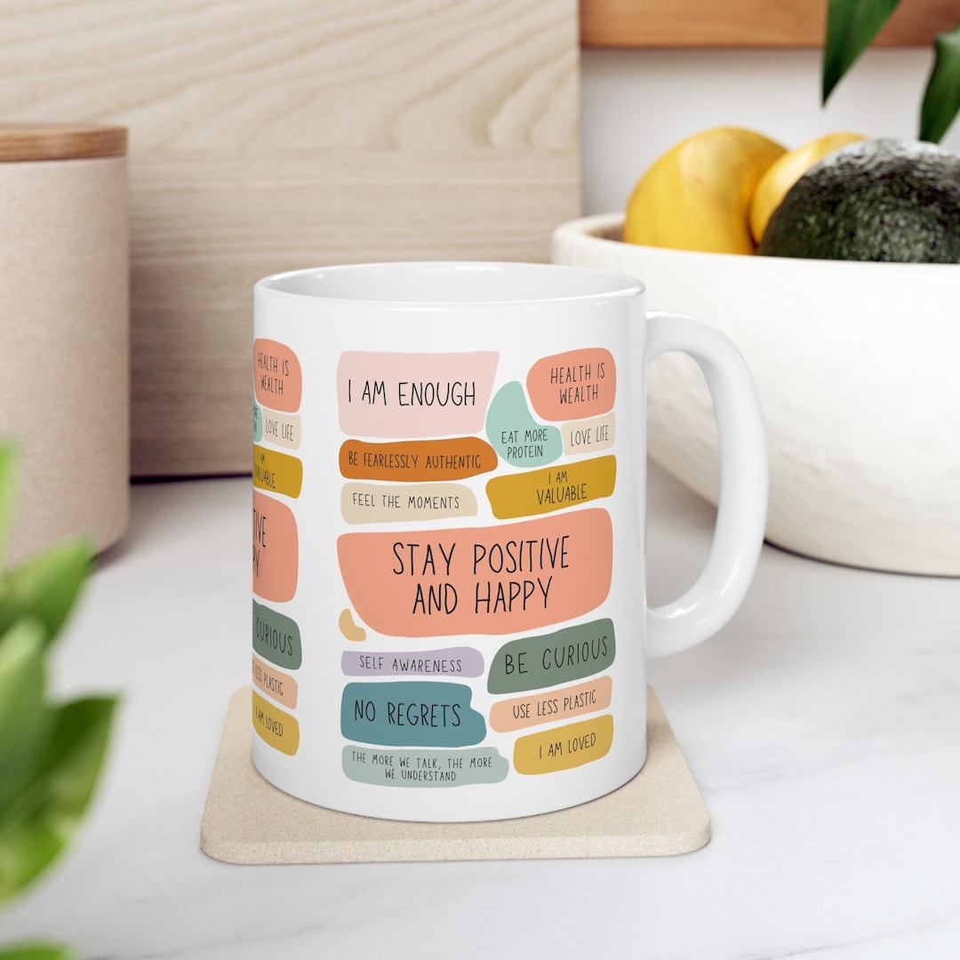Daily Affirmations Mug, Inspirational Mug, Mental Health Coffee Mug ...