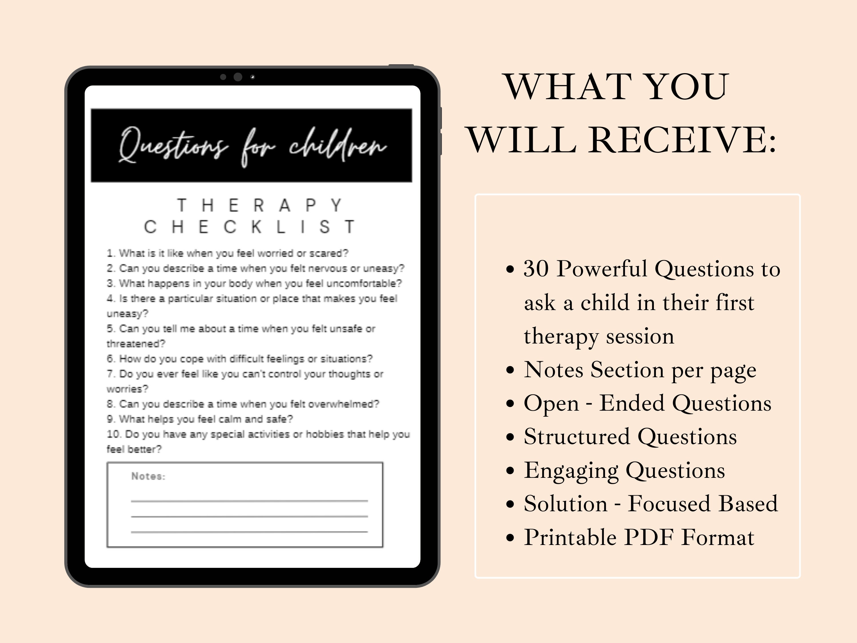 Therapy Questions Cards for Children, Conversation Starters for ...