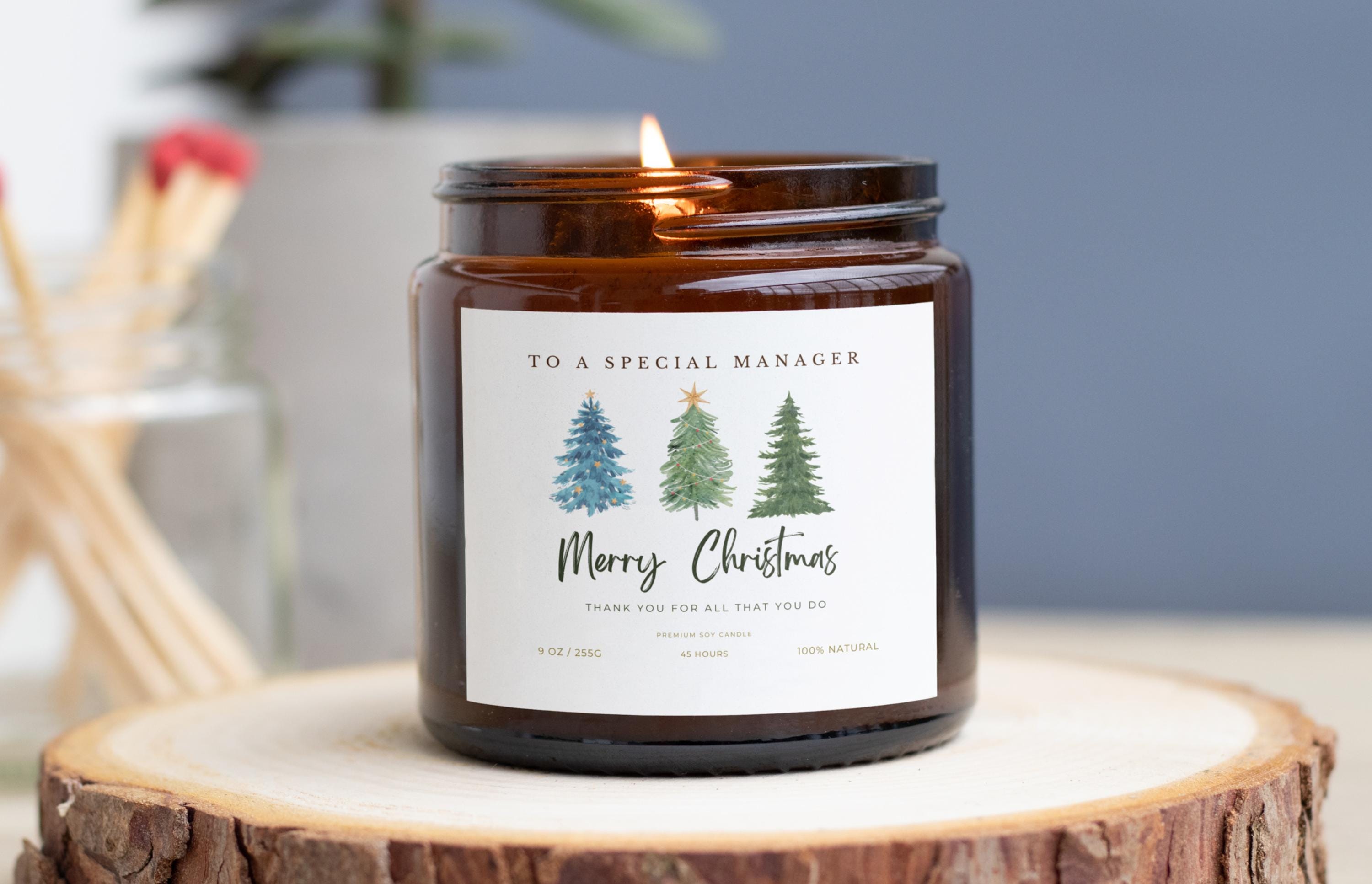 Christmas Manager Gift Candle | Merry Christmas Boss Gift | Boss ...