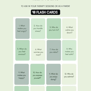 Therapy Questions Cards for Teens, Conversation Starters, Mental Health ...