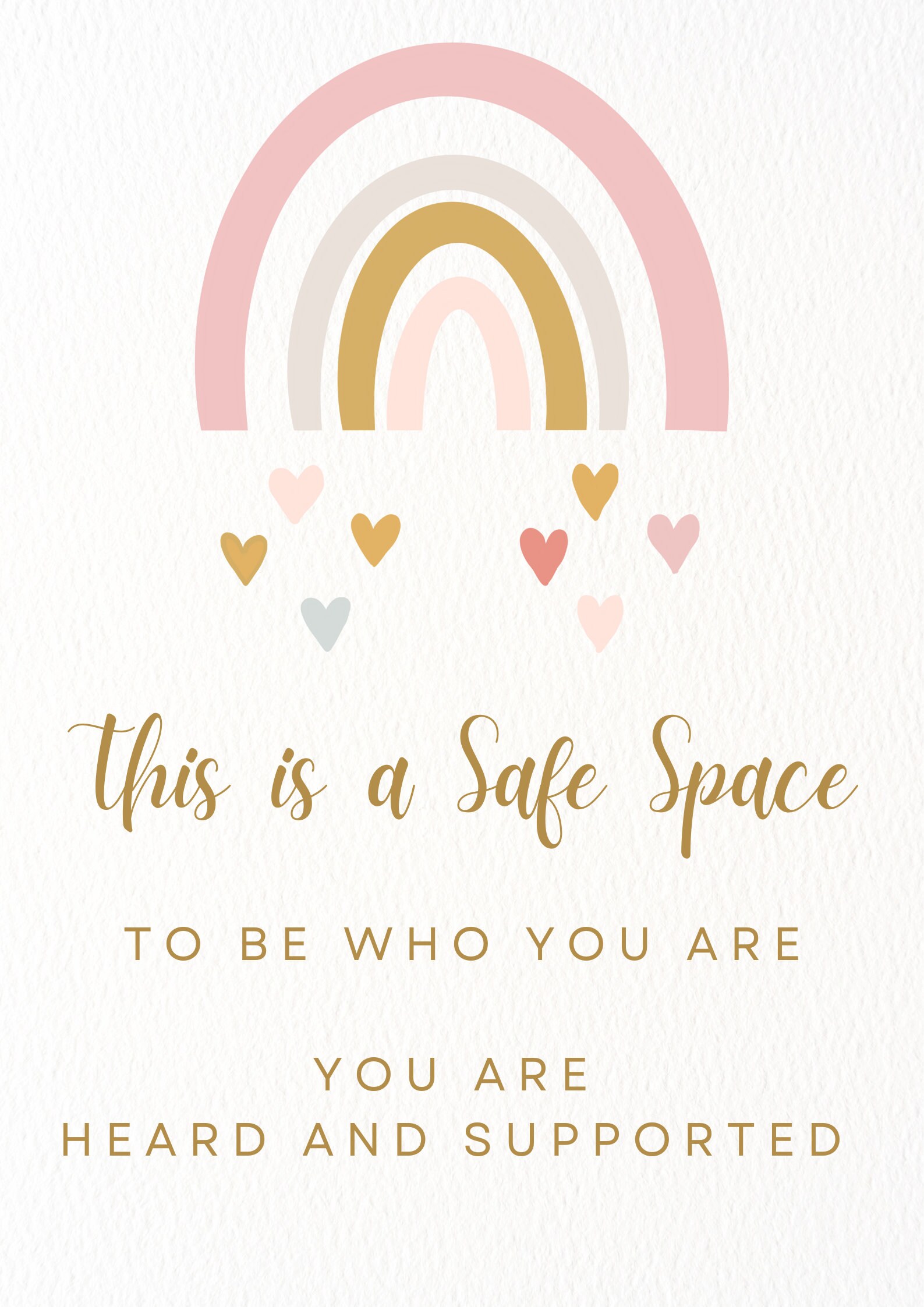 This is a SAFE SPACE Mental Health Poster, Counseling Sign, School ...