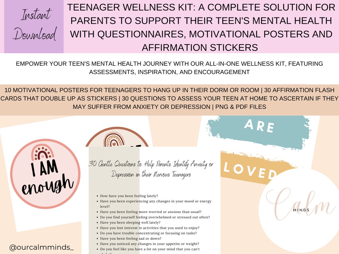Teen Therapy Mega Worksheet Bundle for Parents With Teens, Teenager ...