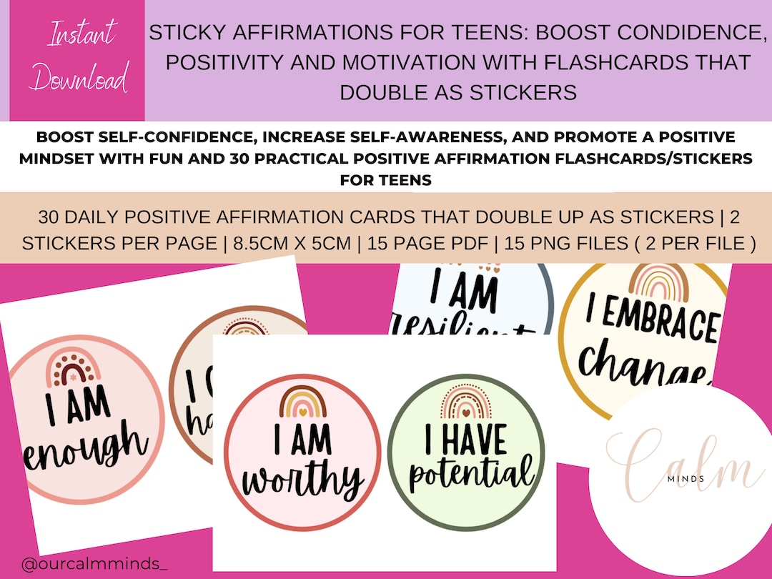 Affirmation Station Cards, Positive Quote Flash Cards, Affirmations ...