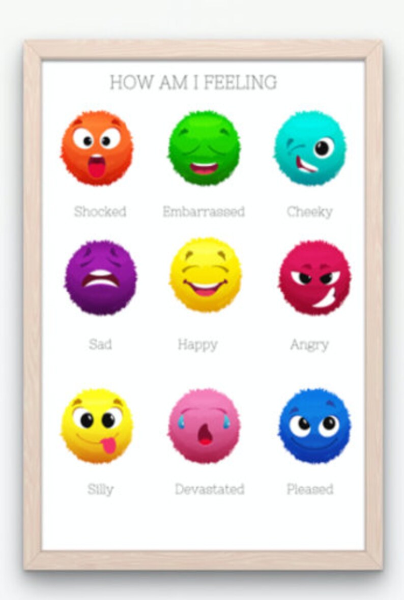 Rainbow Feelings Poster, Kids Social Emotional Learning SEL Development ...