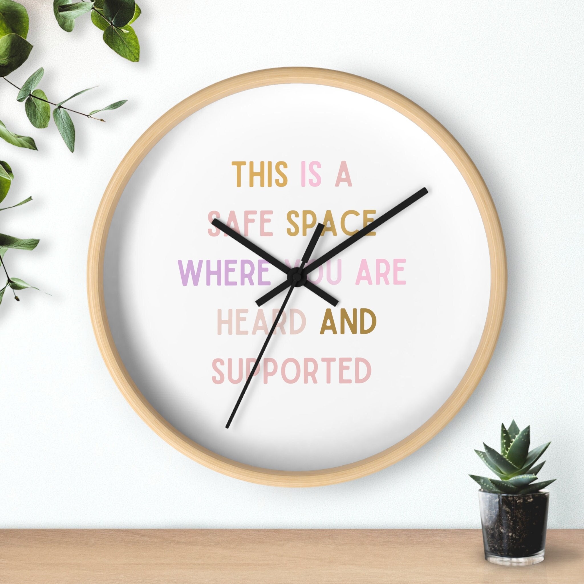 This is a Safe Space Wall Clock, Therapist Office Decor, Counselor ...