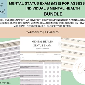 Mental Status Exam MEGA MSE Bundle, DBT Therapy Forms, Client Intake ...