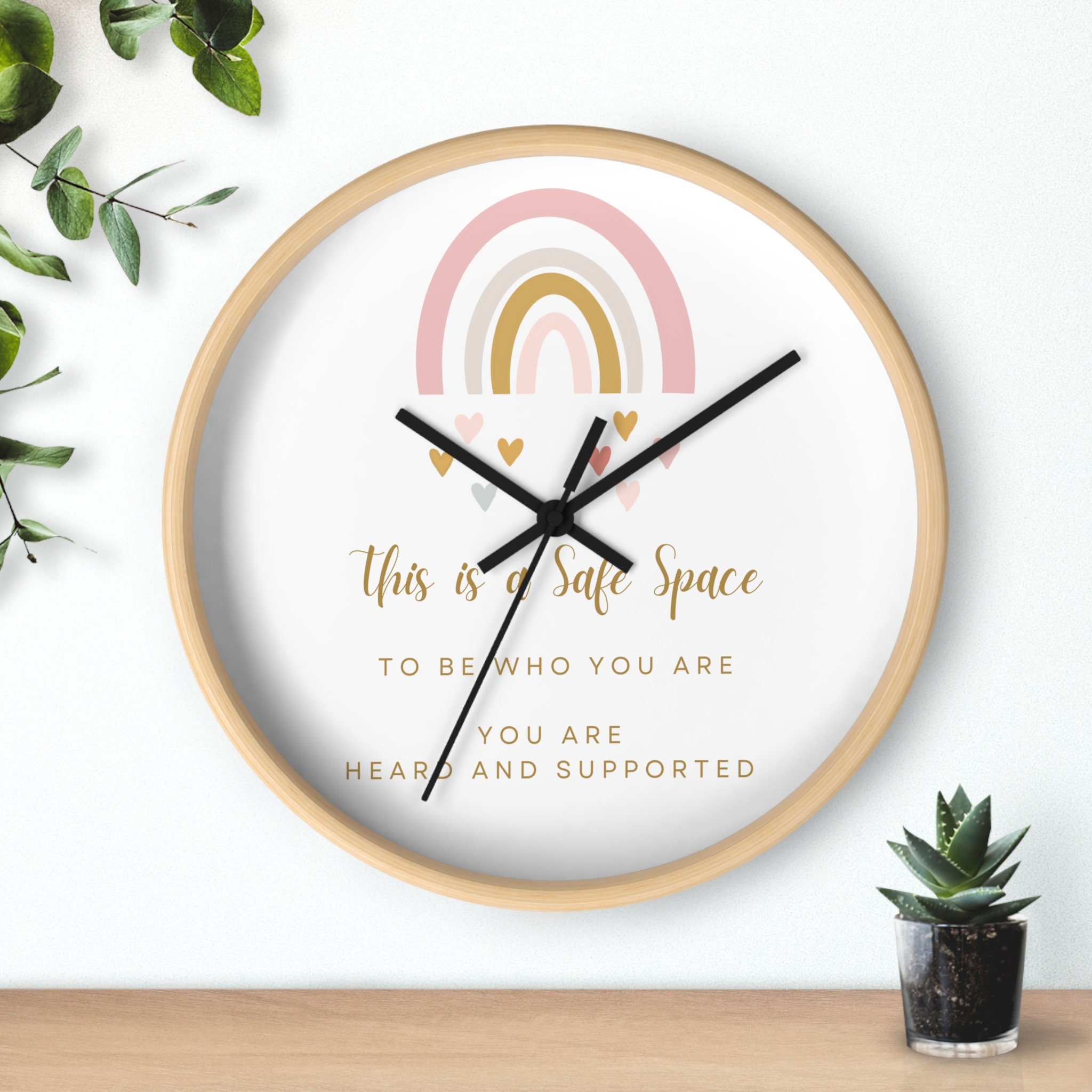 Safe Space Wall Clock: Therapist Office Decor - Etsy