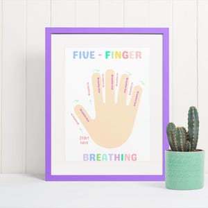 Five Finger Breathing Poster | Mindfulness for Kids | Emotional ...