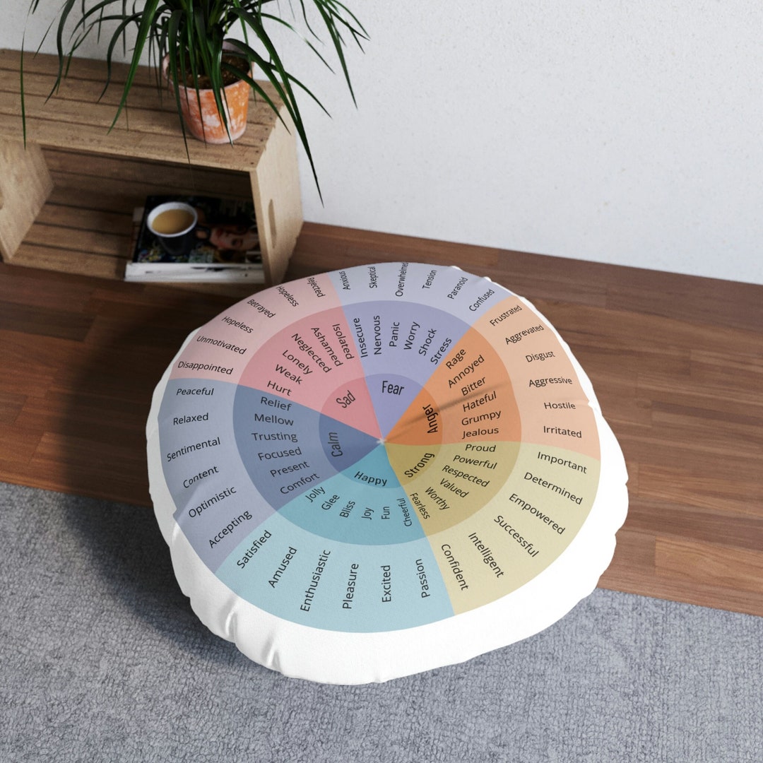 Feelings Wheel Pillow, Nurture Pillow, Decorative Pillow for Bedroom ...