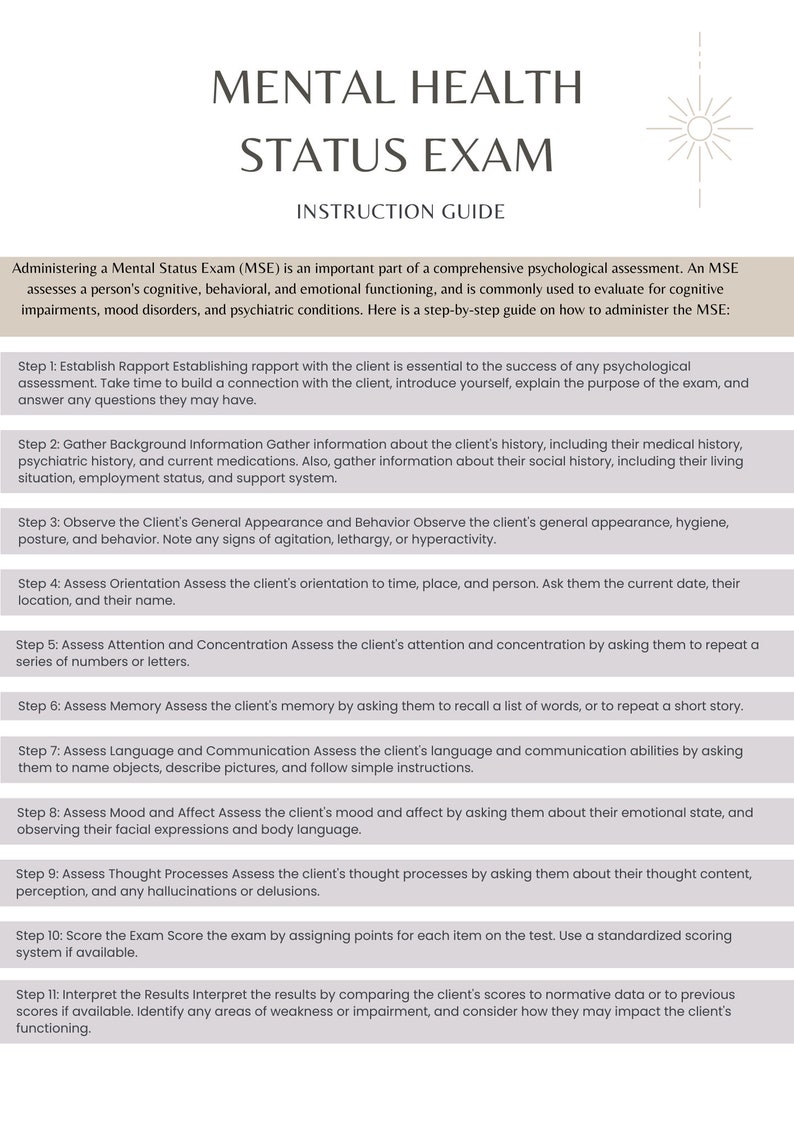 Mental Status Exam MEGA MSE Bundle, DBT Therapy Forms, Client Intake ...