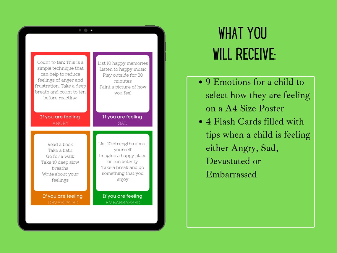 Rainbow Feelings Poster Kids Social Emotional Learning SEL - Etsy