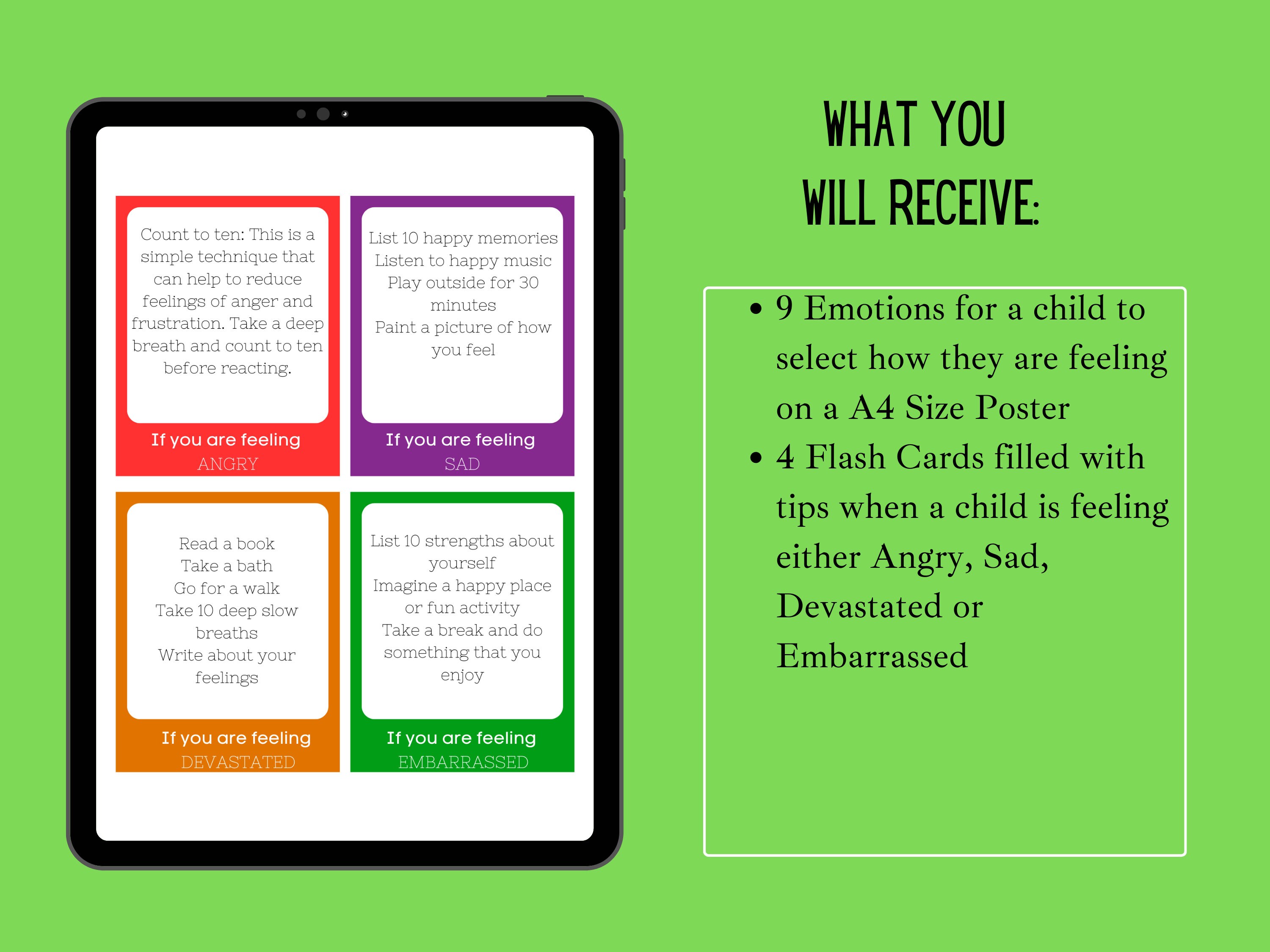 Rainbow Feelings Poster, Kids Social Emotional Learning SEL Development ...