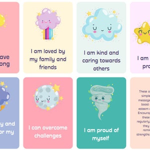 Affirmation Cards for Kids, Calm Down Kit, Positivity Cards, Coping ...