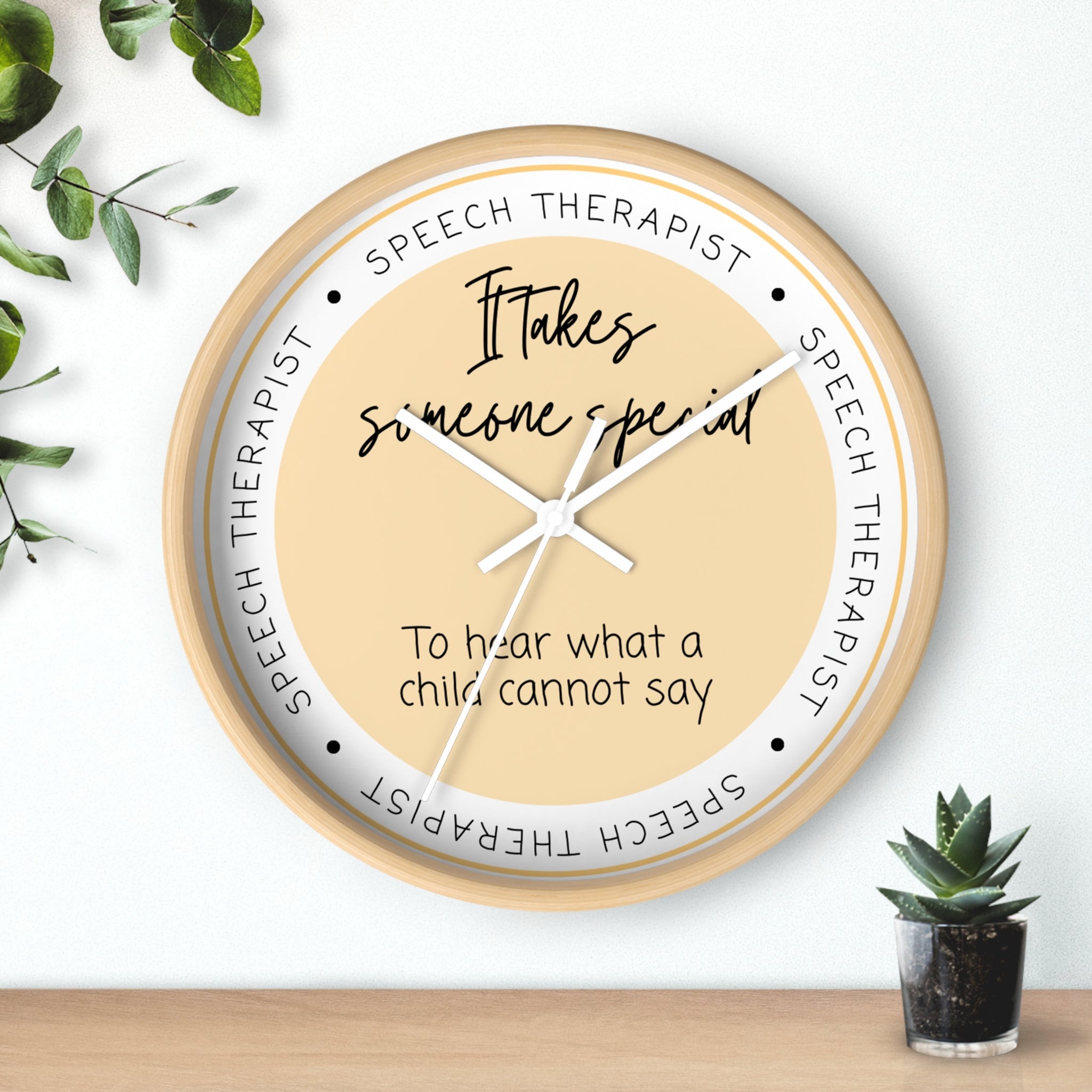 SPEECH THERAPIST Wall Clock, Therapist Office Decor, Counselor Office ...