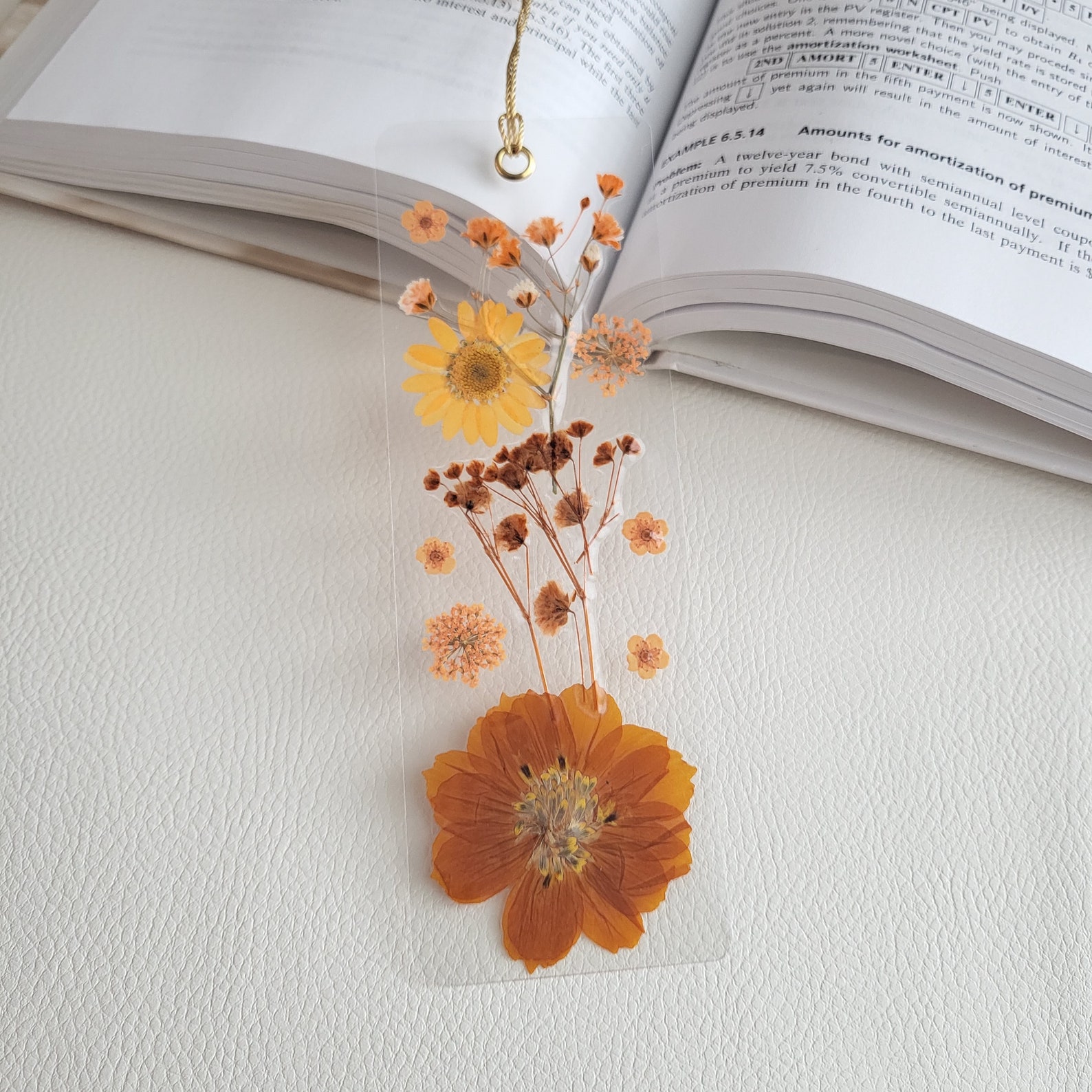 Pressed Flower Bookmark, Laminated Bookmark With Tassel, Handmade ...