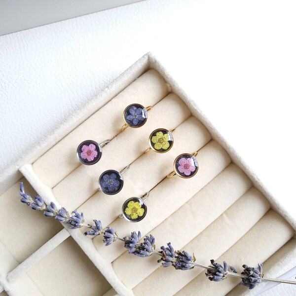 Pressed Flower Ring - Etsy