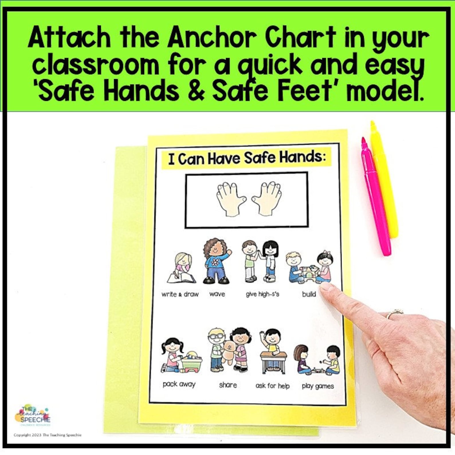 Safe Hands and Safe Feet Social Story, Autism Social Story, Being Safe ...