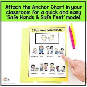 Safe Hands and Safe Feet Social Story, Autism Social Story, Being Safe ...